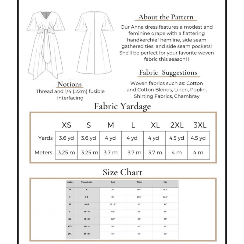 Style Sew Me-Anna Handkerchief Hem Dress