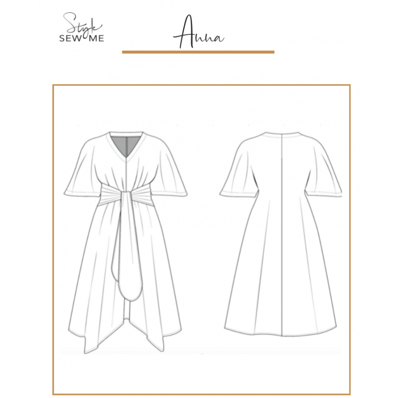 Style Sew Me-Anna Handkerchief Hem Dress